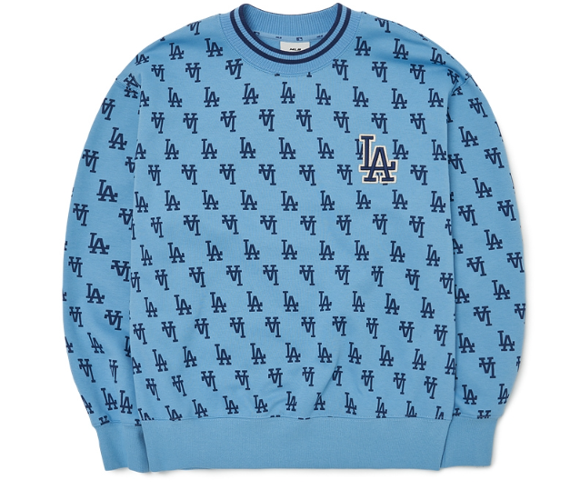 Áo MLB Classic Monogram Front Brushed Over Fit Sweatshirt LA Dodgers ...