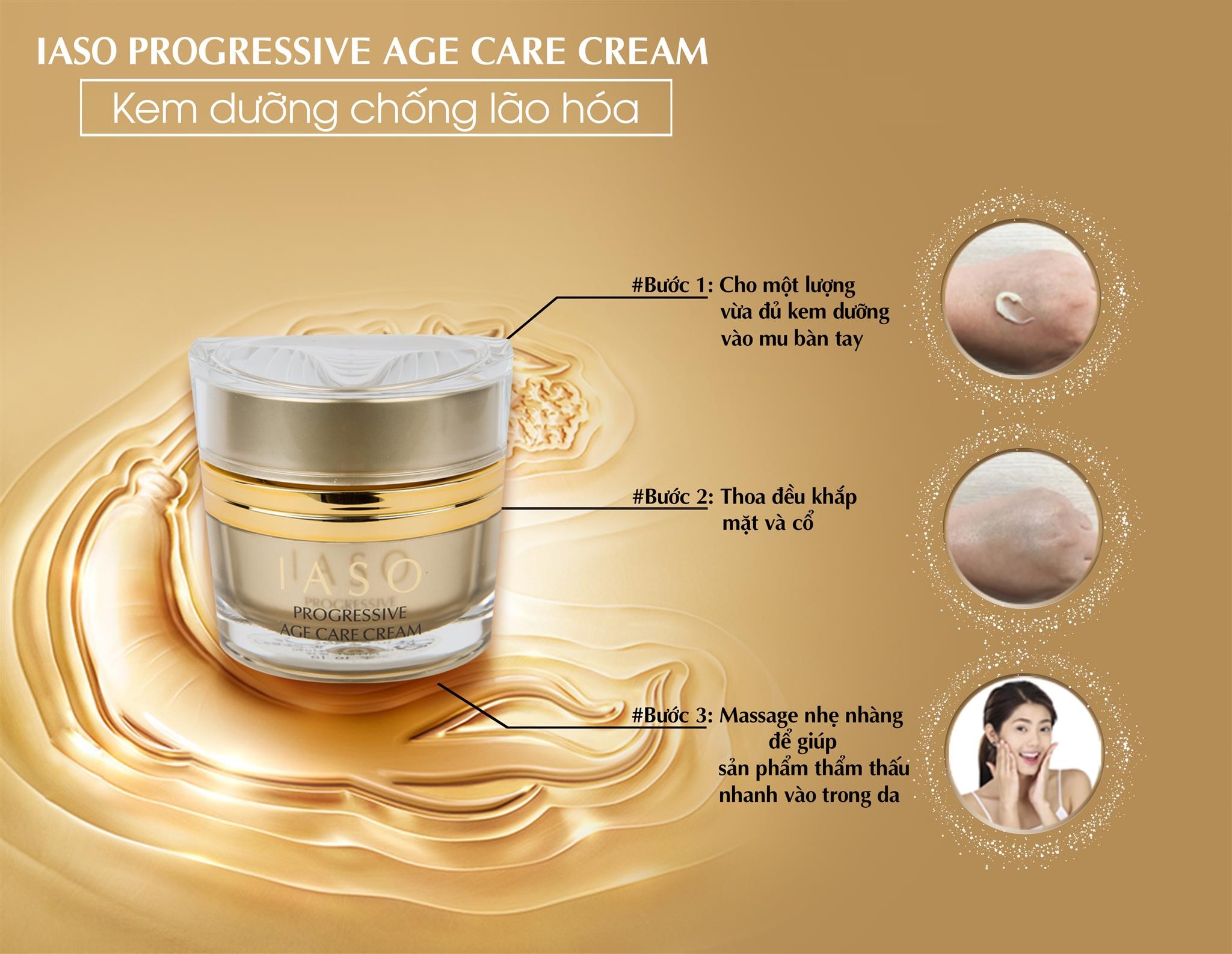 Kem dưỡng hỗ trợ trẻ hóa da IASO Progressive Age Care Cream