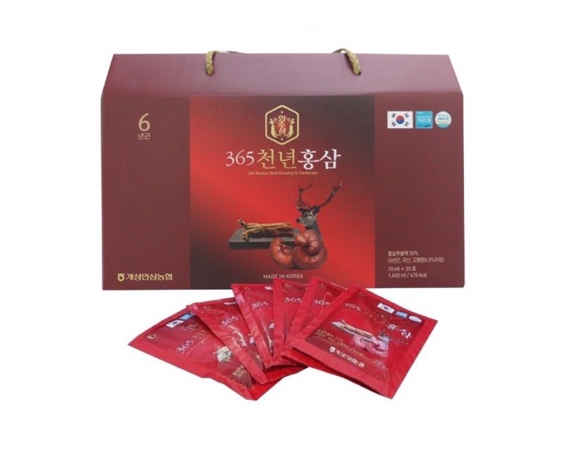 Nước hồng sâm linh chi nhung hươu 365 Hansusam