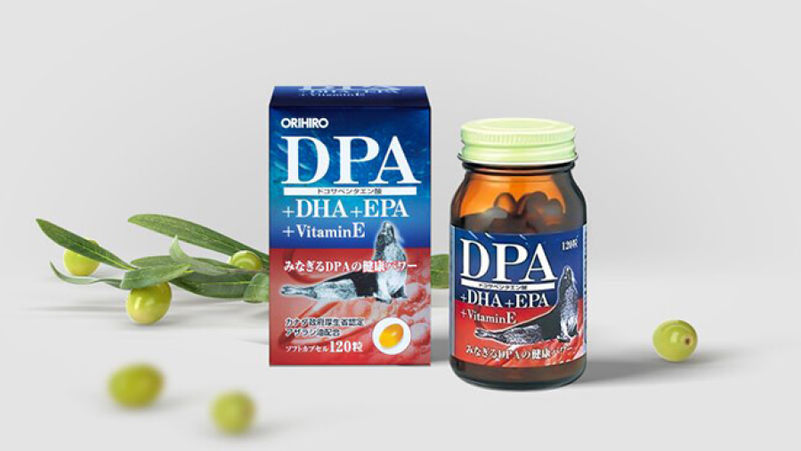 Viên uống DPA + DHA + EPA + Vitamin E Orihiro của Nhật