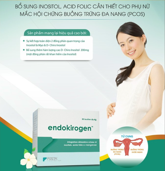 Bột uống Endokirogen hỗ trợ tăng khả năng thụ thai cho phụ nữ