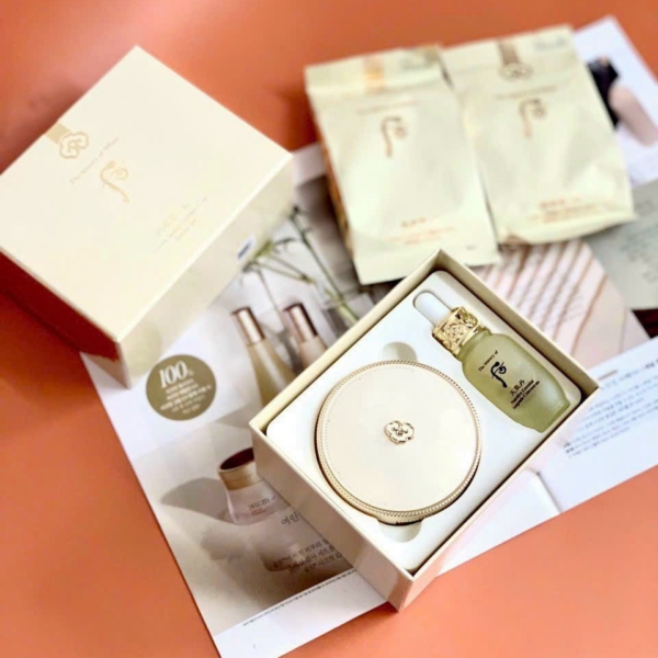 Set phấn nước chống nắng Whoo Luxury Golden Cushion Glow