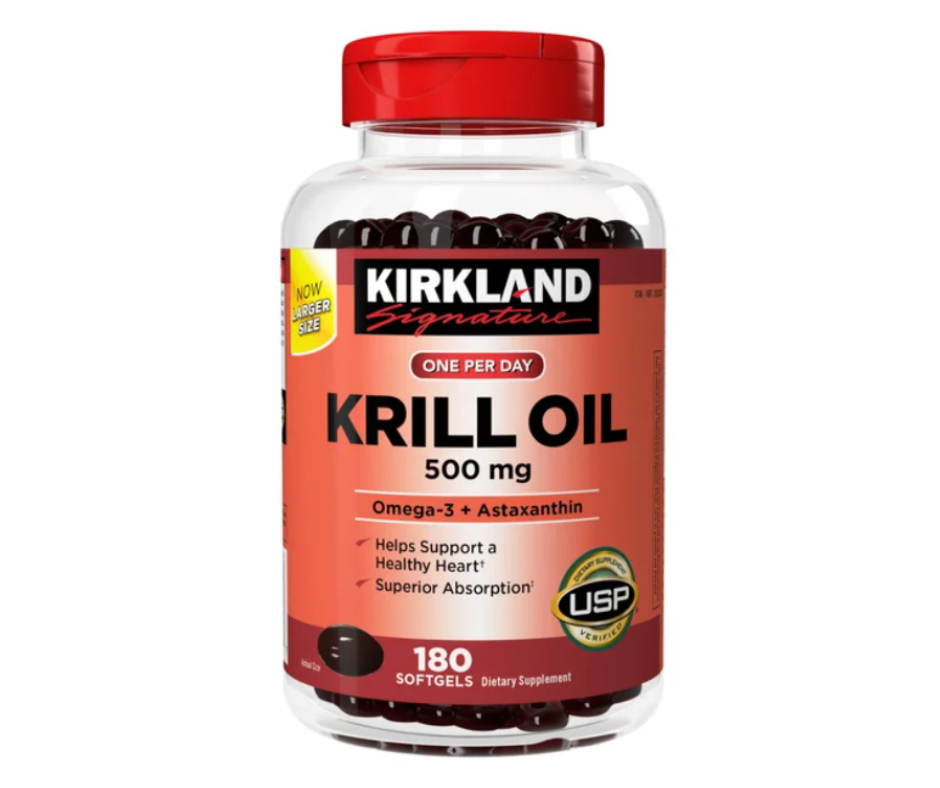 Dầu nhuyễn thể dầu tôm Kirkland Signature Krill Oil 500mg 180v | Chiaki.vn