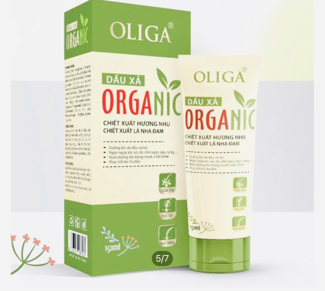Dầu xả Oliga Organic Phục Hồi Gãy Rụng làm sạch gàu h | Chiaki.vn